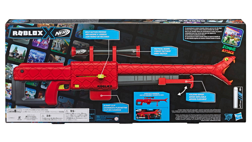Nerf Roblox Zombie Attack Viper Strike Dart Blaster | Harvey Norman