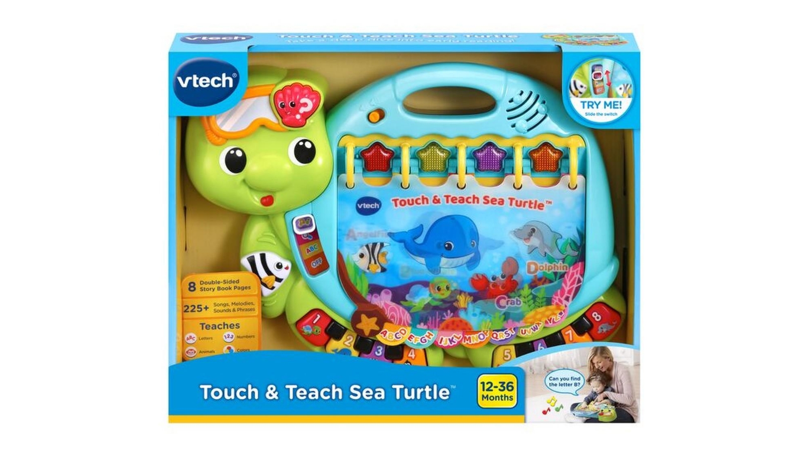 VTech Tn80-533436 Touch and Teach Sea Turtle | Harvey Norman