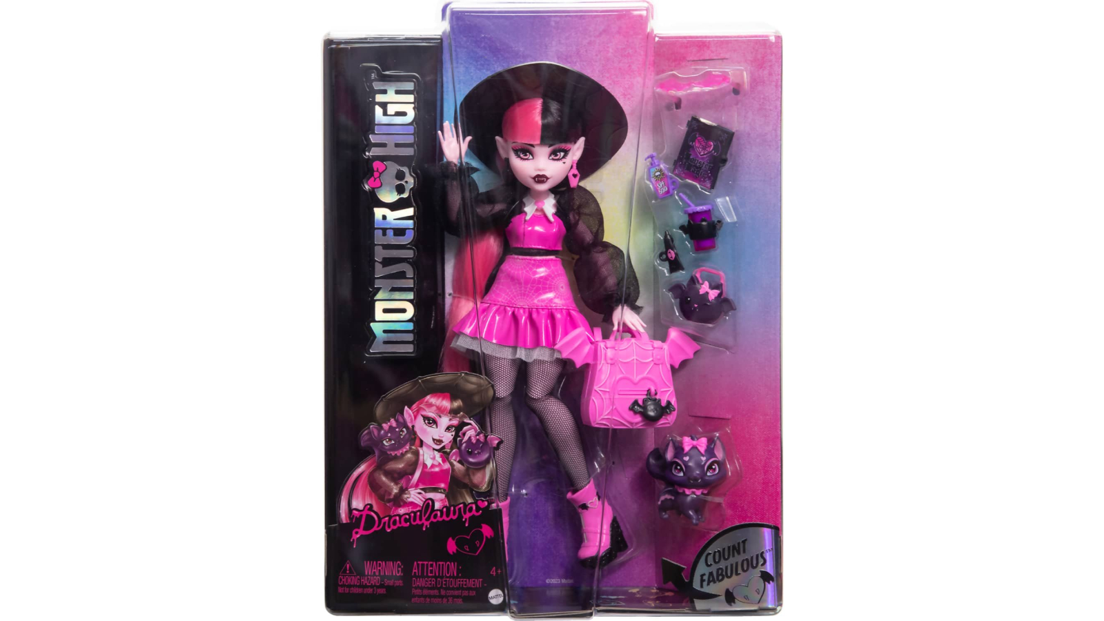 Monster High Draculaura Doll with Pet Count Fabulous - Mattel | Harvey ...