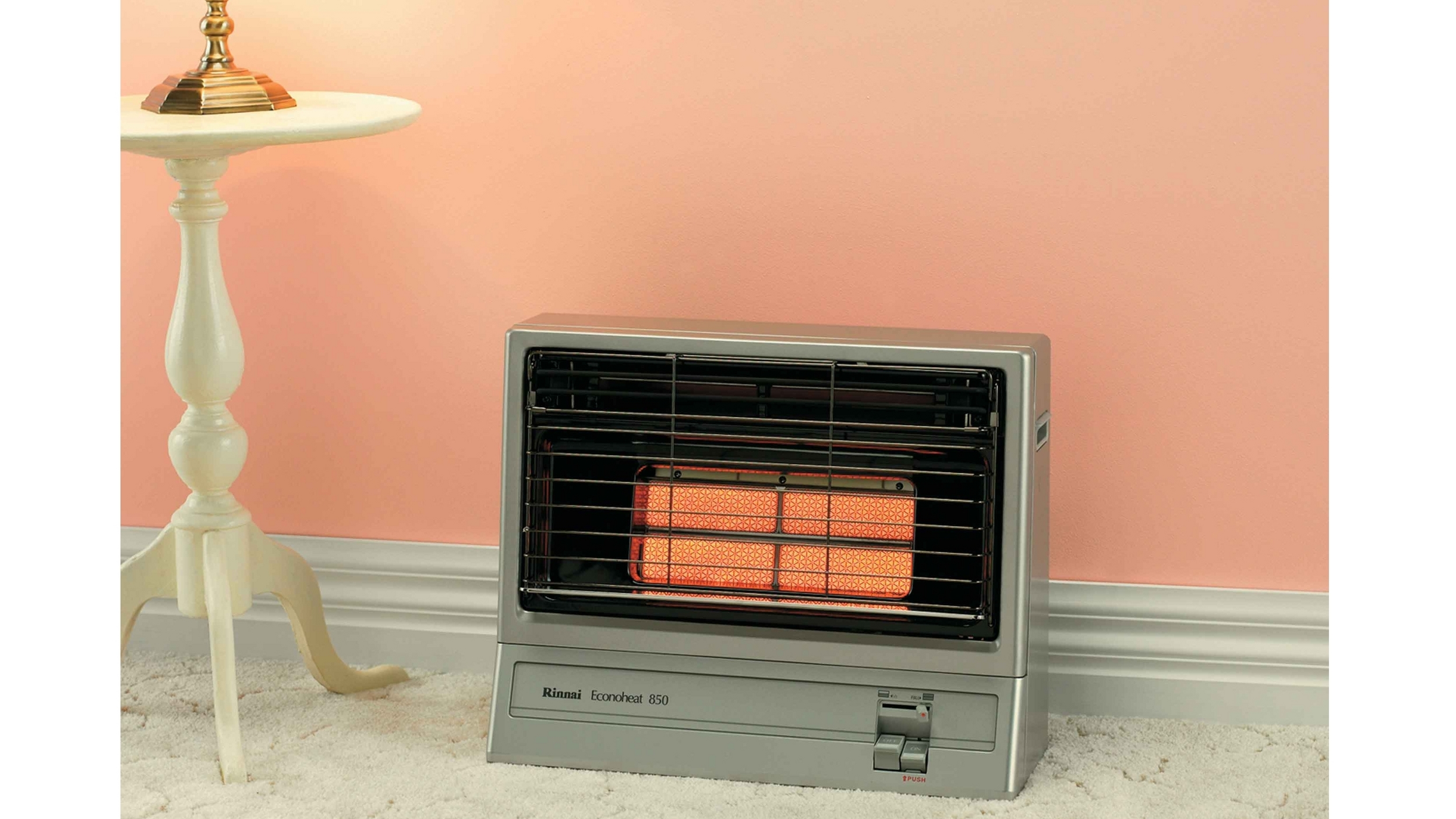 Rinnai Econoheat 850 Unflued Natural Gas Radiant Heater - Platinum ...