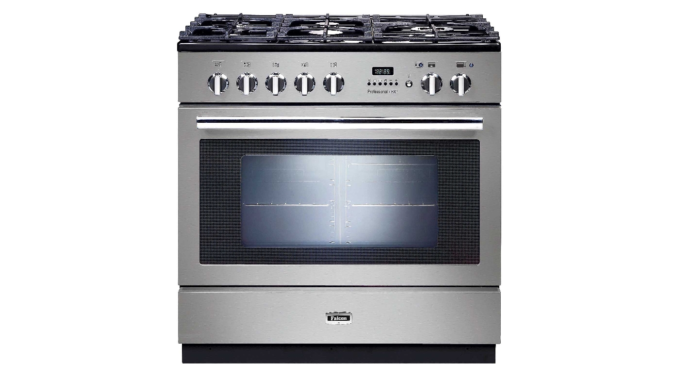 Falcon 900mm Pyrolytic Freestanding Cooker - Stainless Steel | Harvey ...