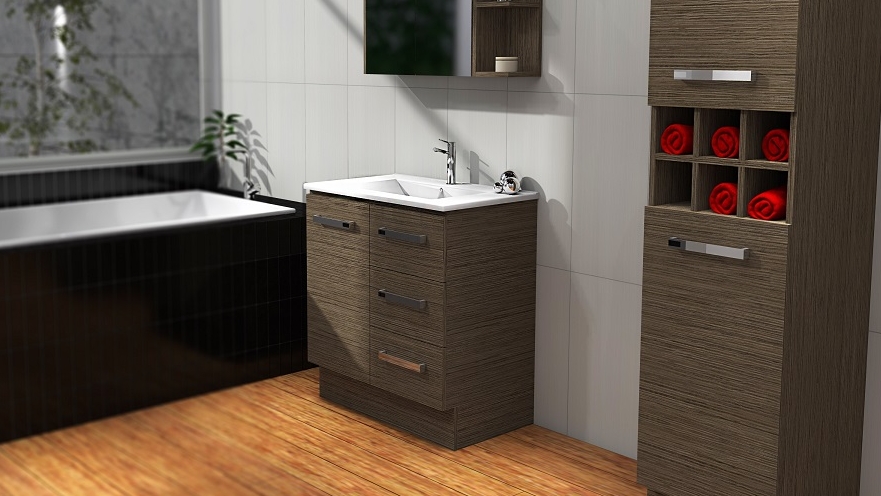 Timberline Austin 750mm Floor Standing Vanity with Centre Bowl Alpha ...