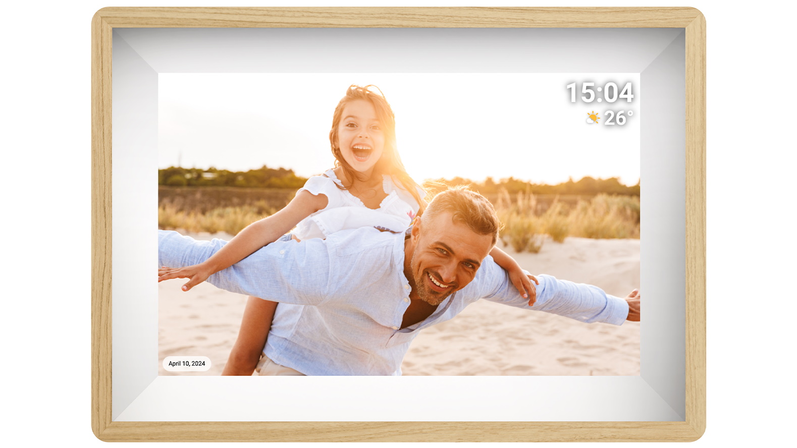FotoStream 10.1-inch Frameo HD Wi-Fi Digital Photo Frame - Wood ...