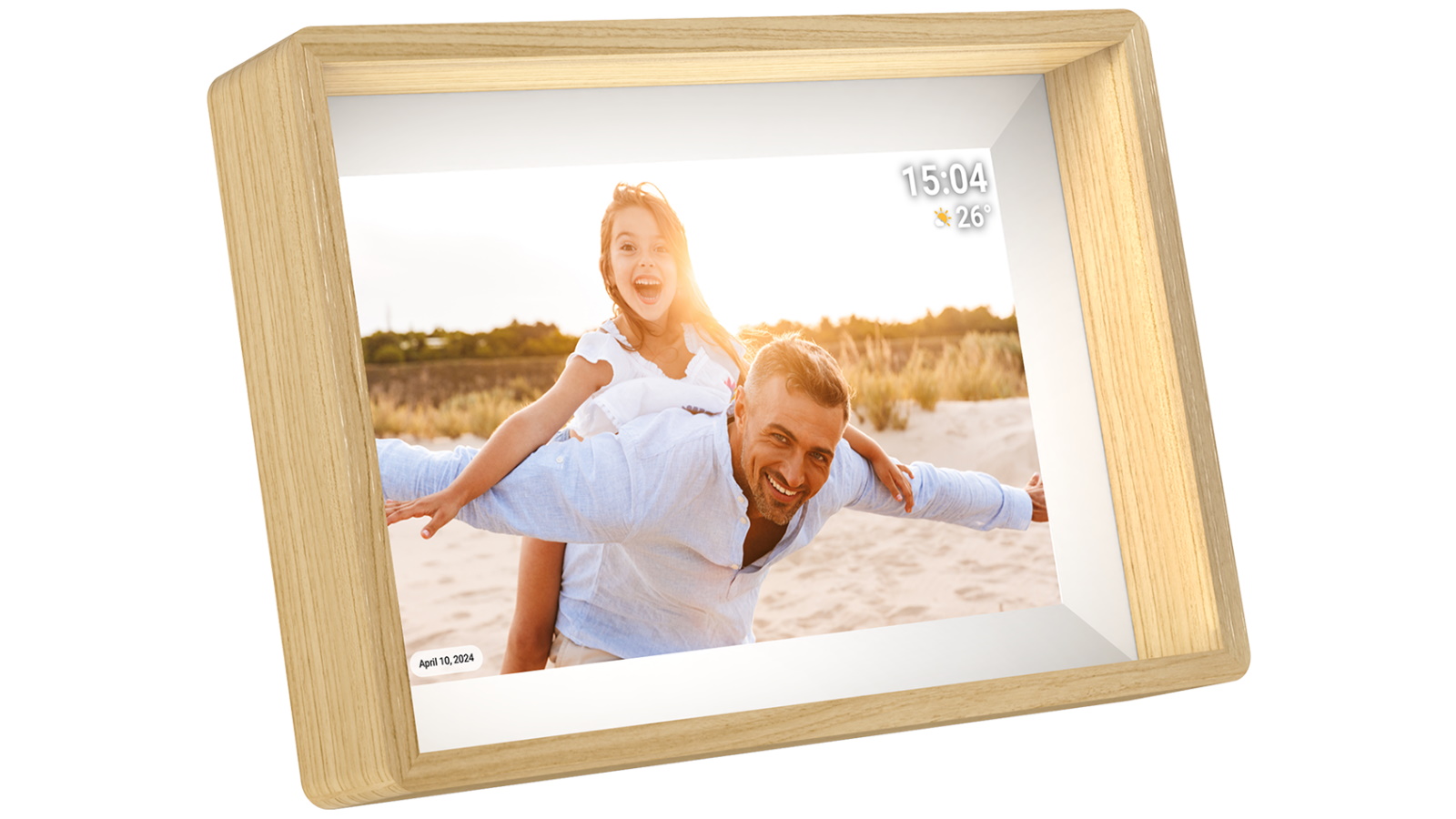 FotoStream 10.1-inch Frameo HD Wi-Fi Digital Photo Frame - Wood ...