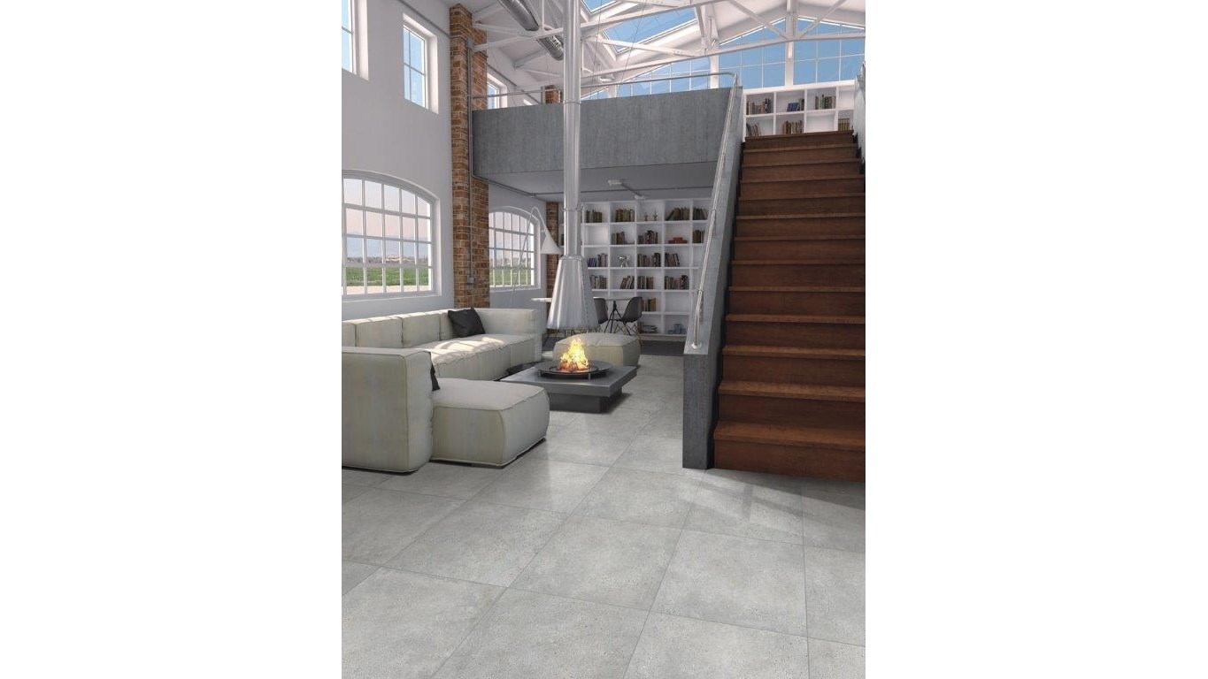 Nova Stone Grey 600x600mm Matte Tile | Harvey Norman