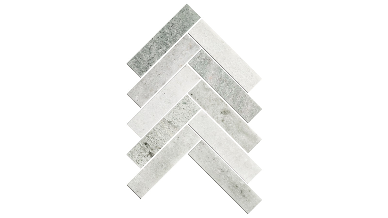 Artemis Ming Green Herringbone 35x150mm Honed Tile | Harvey Norman