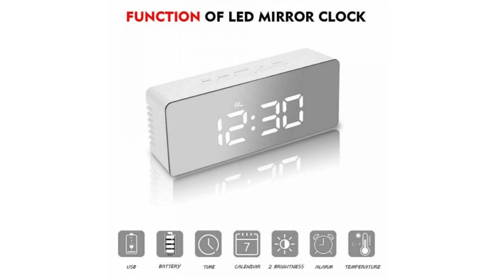 Digital LED Display Alarm Clock | Harvey Norman