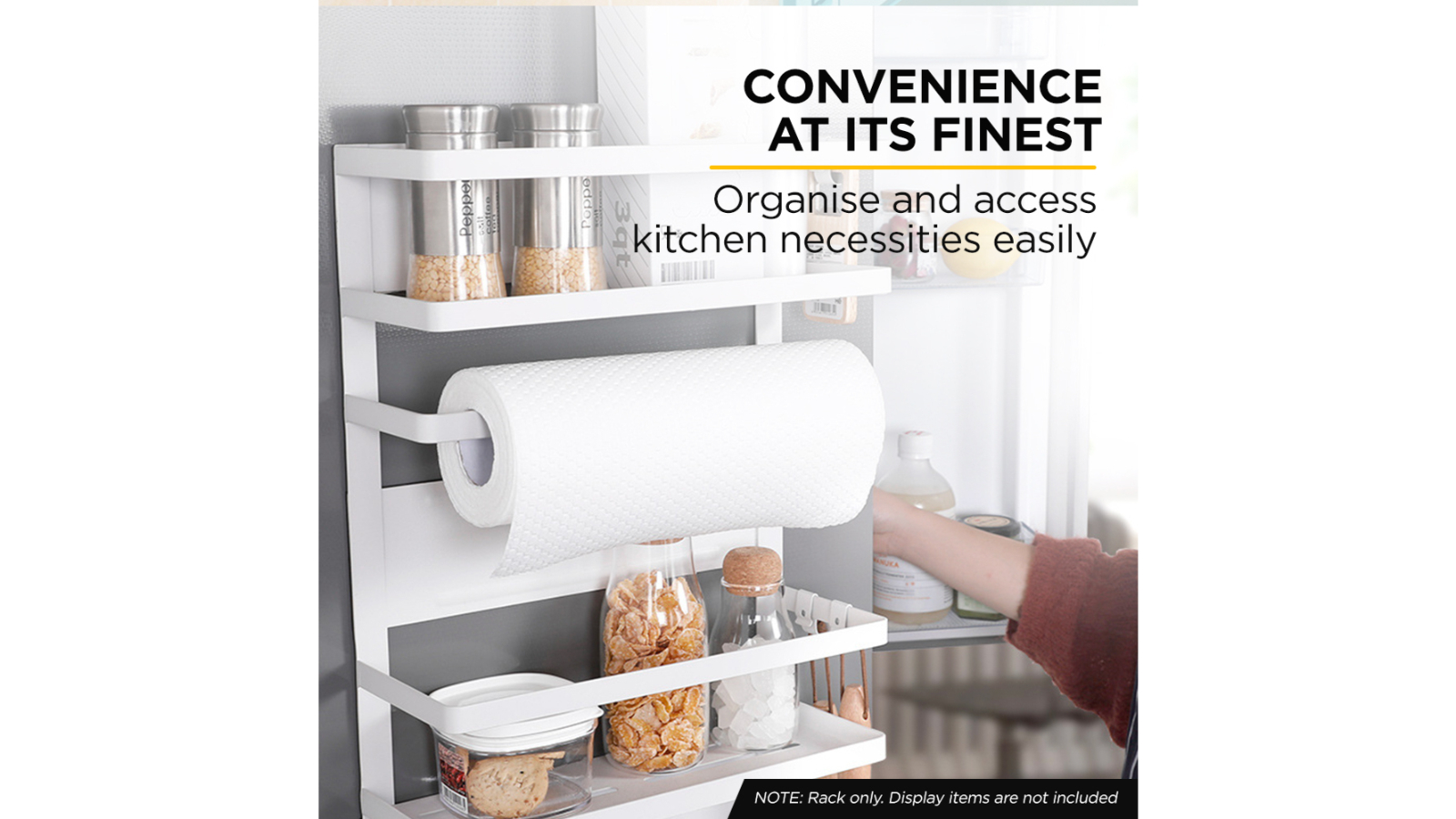 Adivo Magnetic Refrigerator Rack - Black | Harvey Norman
