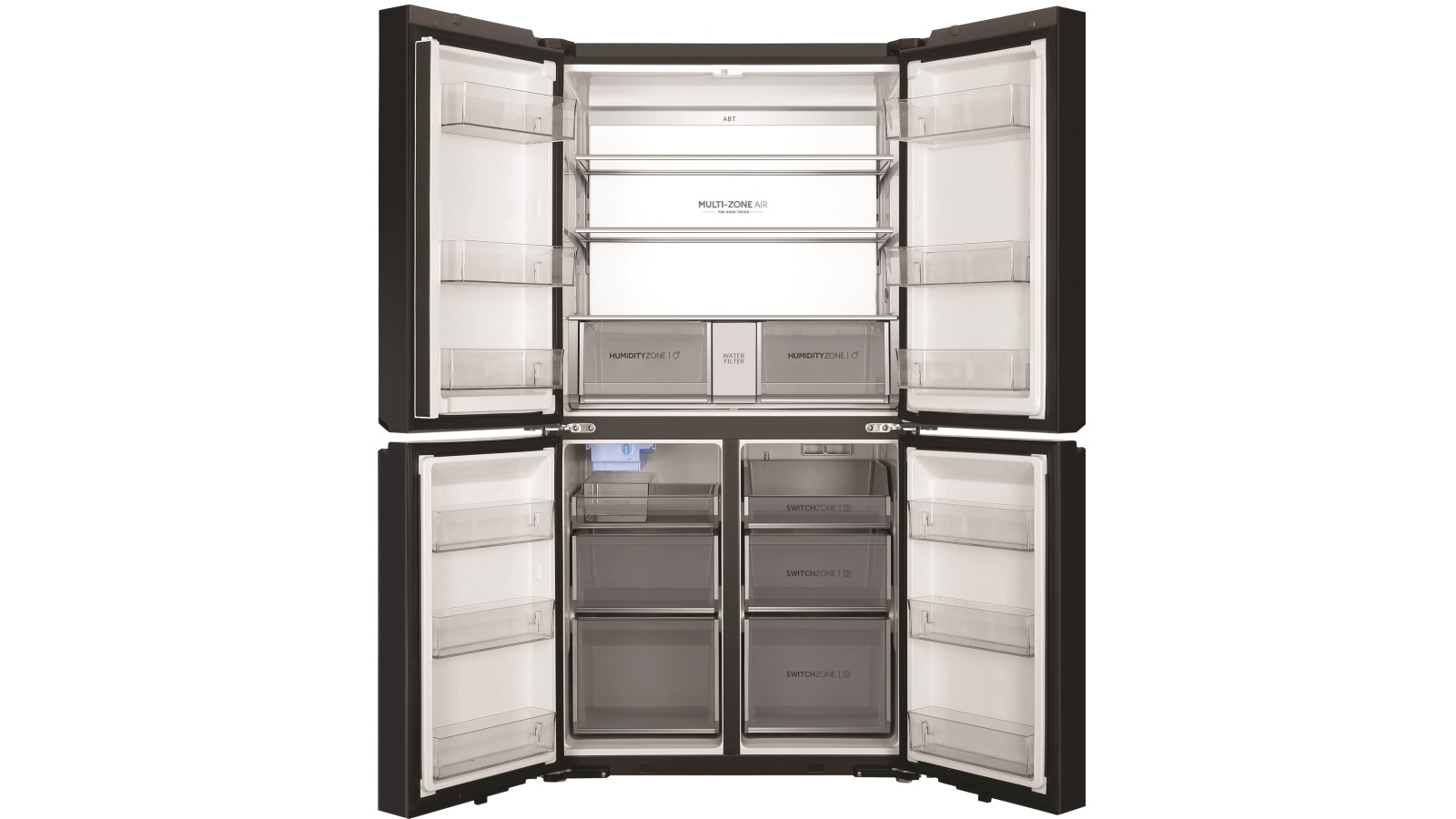 Haier 623L Quad Door Fridge with Ice & Water Dispenser - Black | Harvey ...
