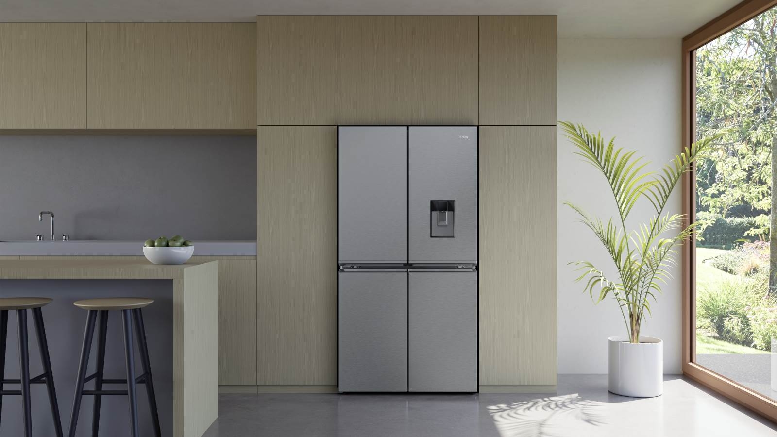 Haier 623L Quad Door Fridge with Ice & Water Dispenser - Satina ...