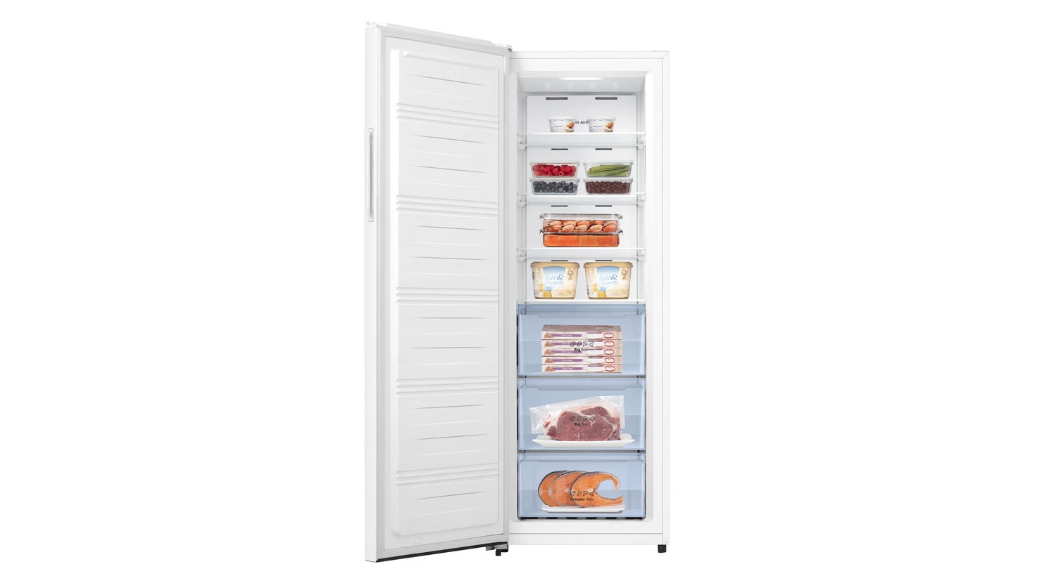 Hisense 240L Vertical Hybrid Freezer - White | Harvey Norman