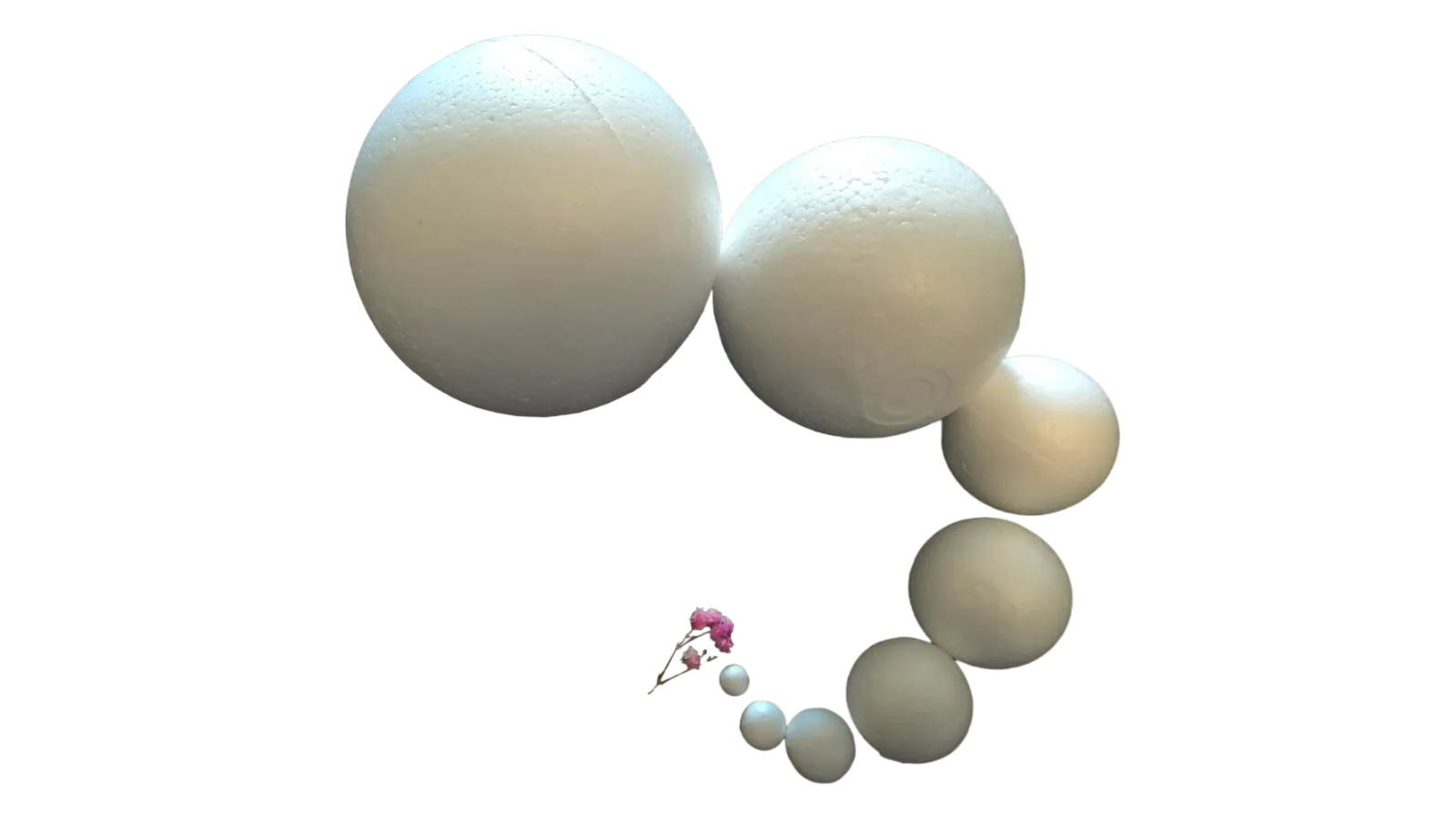 NNEOBA 30cm Polystyrene Styrofoam Craft Decoration Foam Ball - White ...
