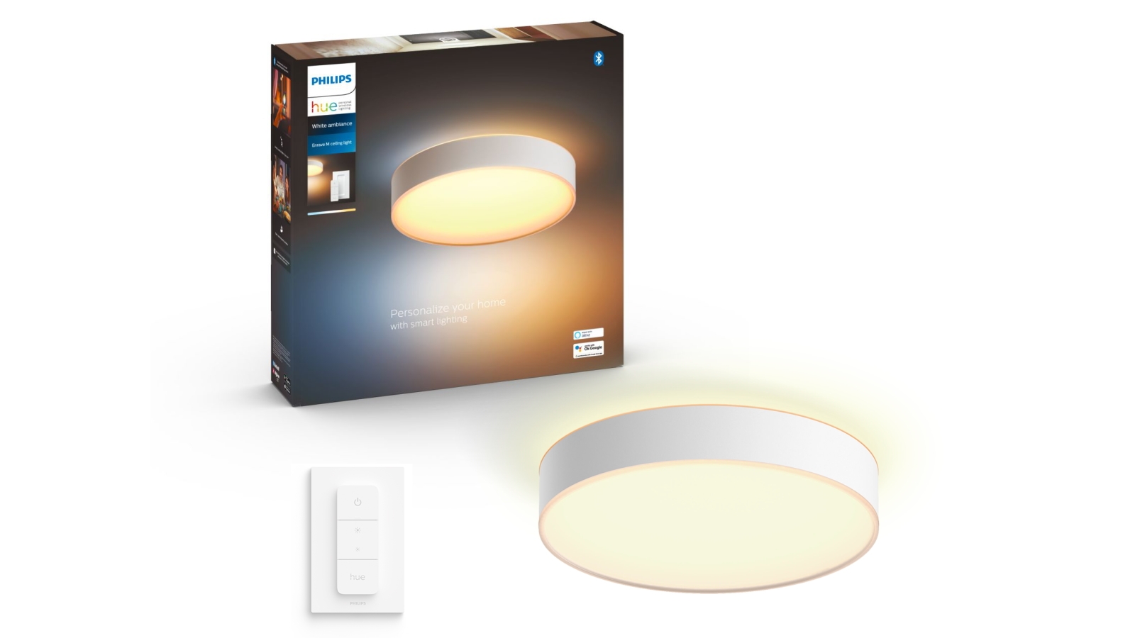 Philips Hue White Ambiance Enrave Medium Ceiling Lamp | Harvey Norman