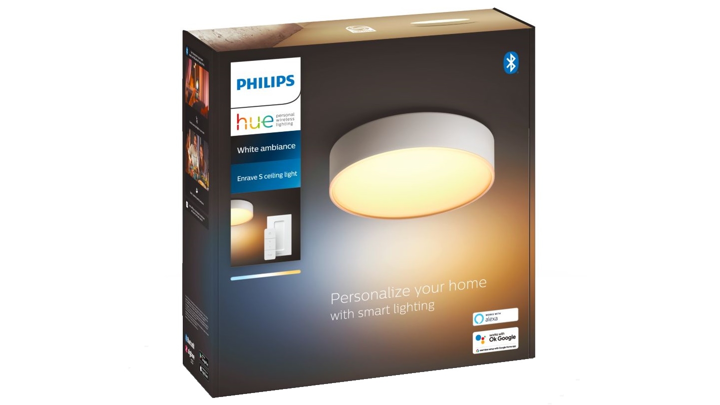 Philips Hue White Ambiance Enrave Small Ceiling Lamp | Harvey Norman