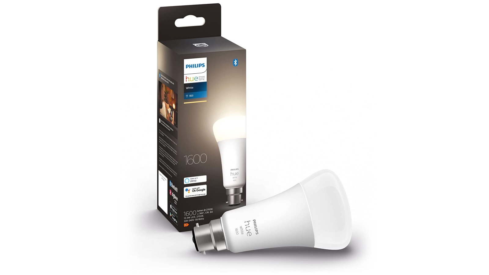 Philips Hue White 15.5W A67 B22 Smart Light Bulb | Harvey Norman