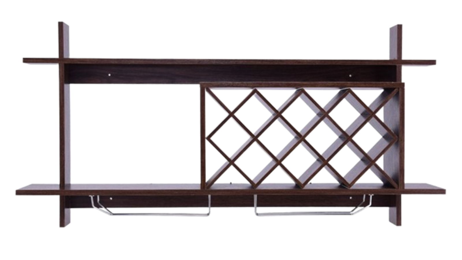 Costway 10 Bottle Wall Mounted Wine Rack with Stacked Cellar | Harvey ...