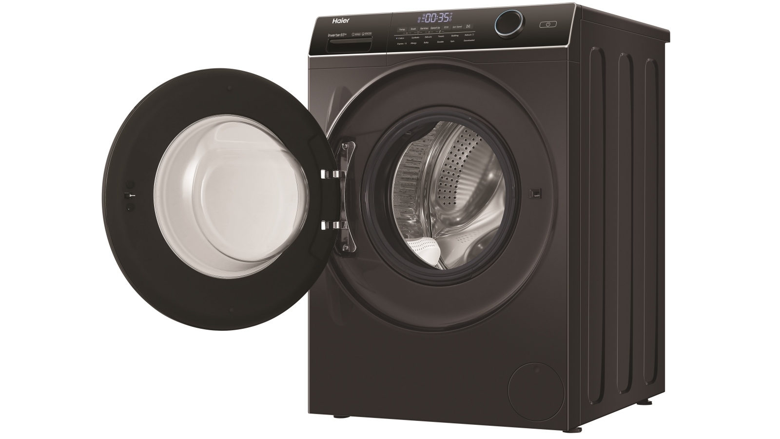 Haier 8.5kg Front Load Washing Machine - Black | Harvey Norman