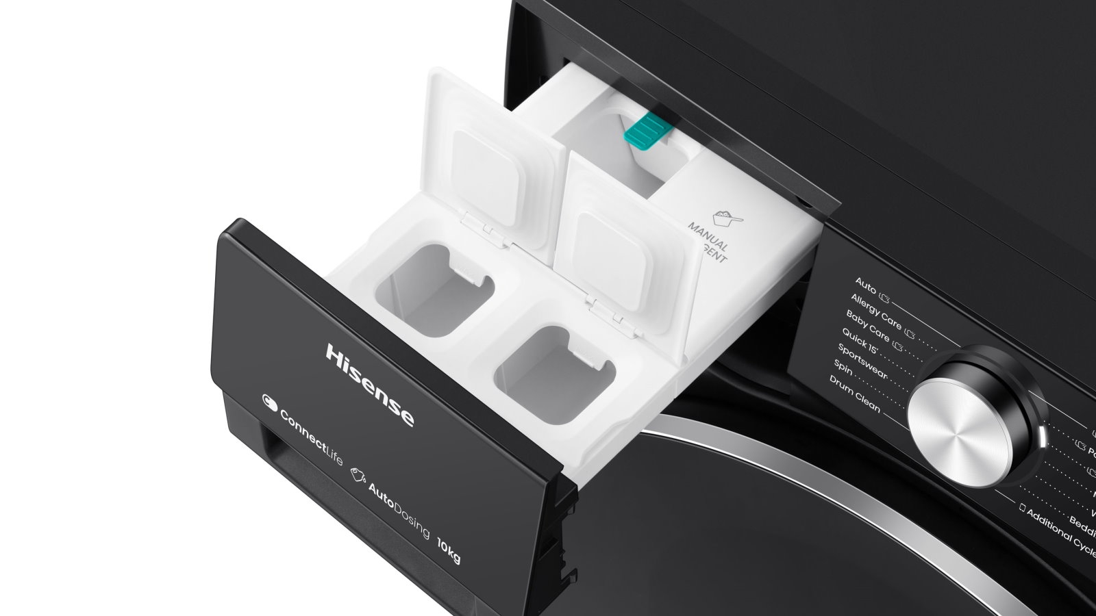 Hisense 10kg Front Load Washing Machine - Black | Harvey Norman