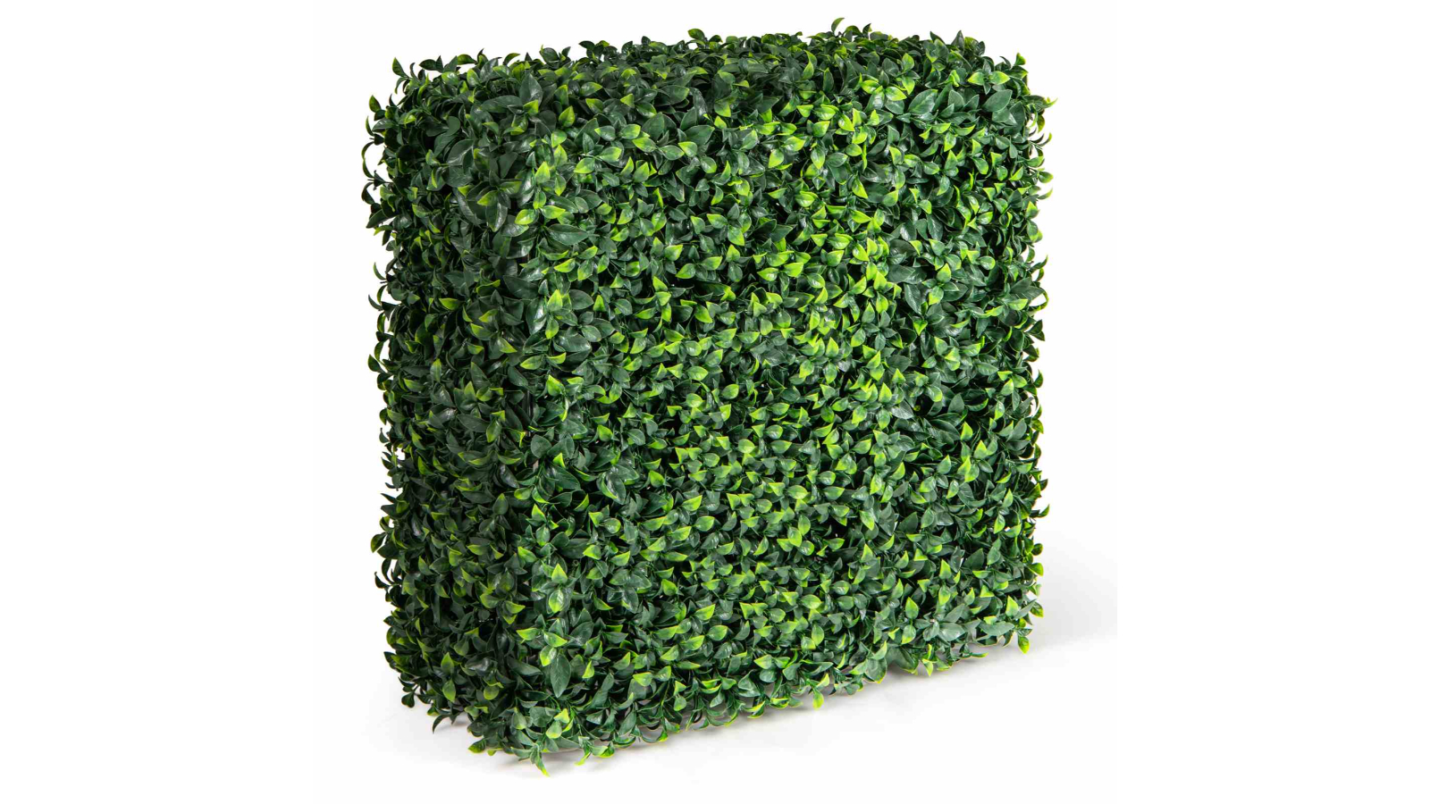 Costway Fake Boxwood Privacy Fence with PE Leaves and Aluminum Tubes ...