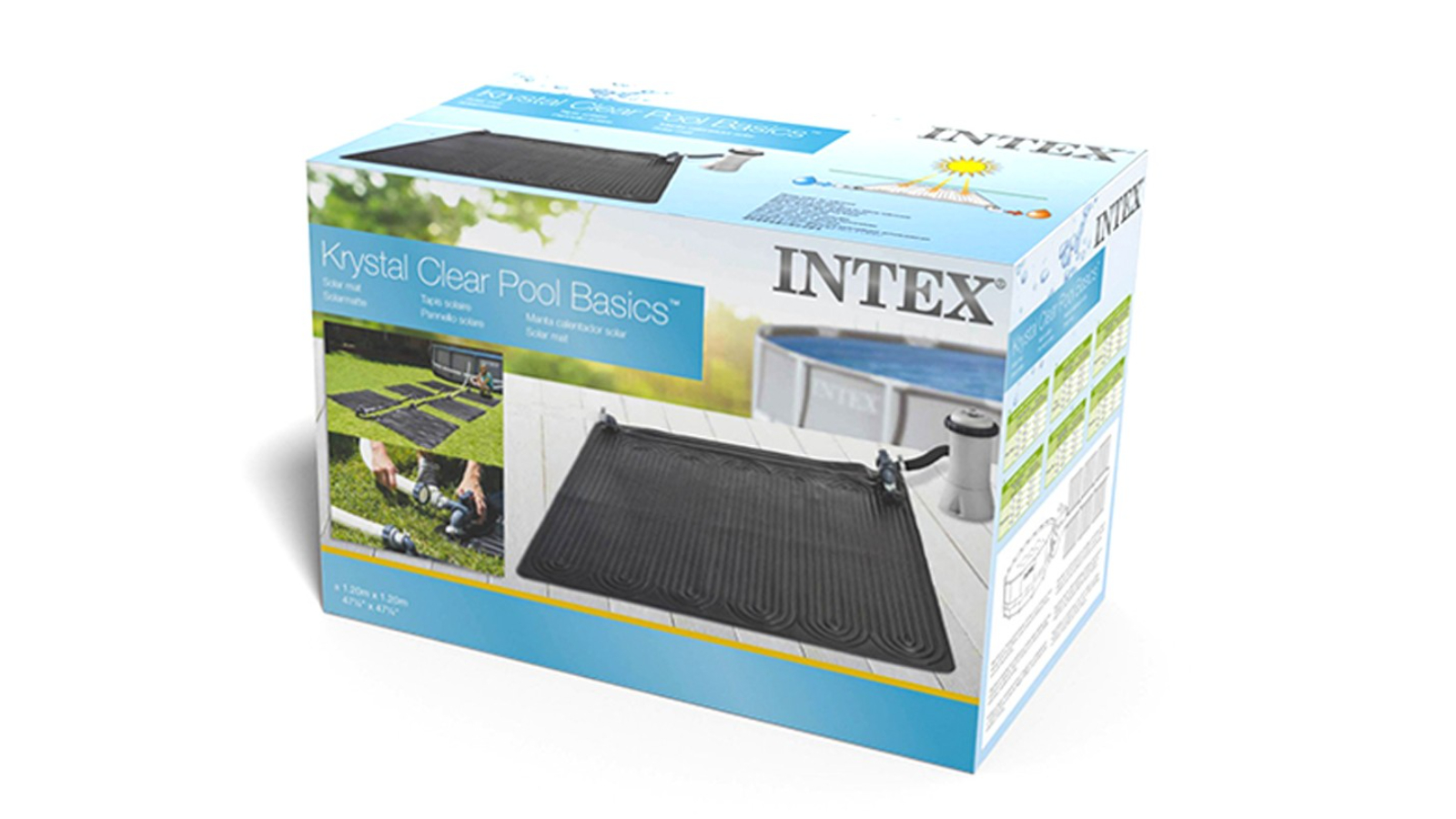 Intex Solar Mat for Above Ground Swimming Pool Filter Pump - Black ...