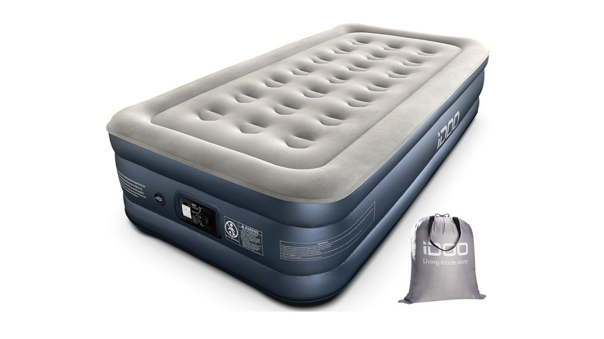 iDoo Single Size Air Mattress Inflatable Bed with Built-in Electric ...