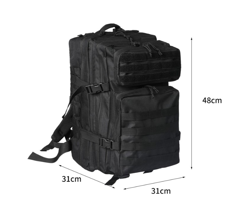 Slimbridge 45Litres Waterproof Military Backpack - Black | Harvey Norman