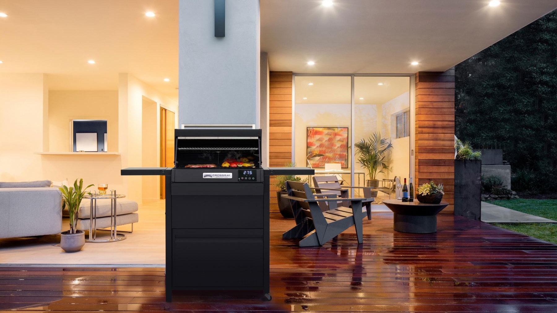 Crossray 'eXtreme' 2.2kW Portable Electric BBQ with Trolley | Harvey Norman