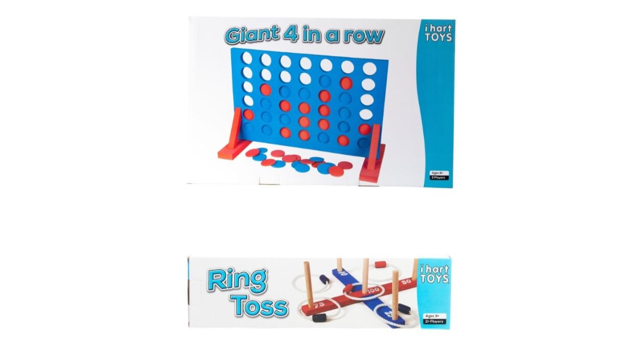 IHart Toys Giant 4 in a Row and Ring Toss Bundle | Harvey Norman