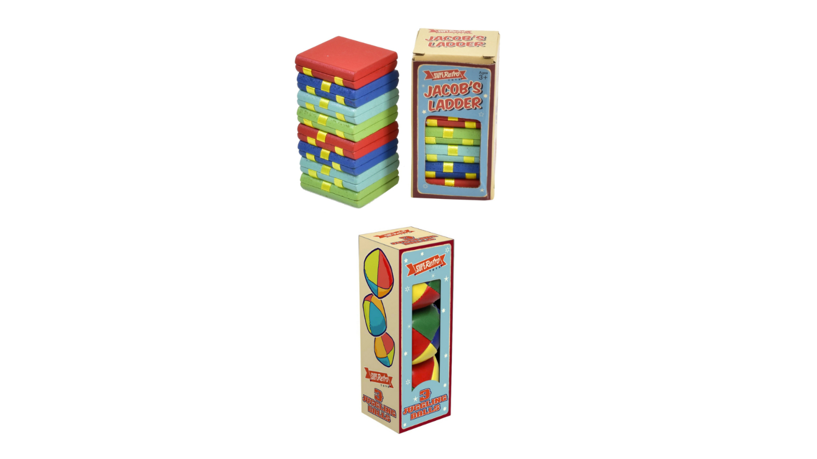 IHart Toys Retro Wooden Jacob's Ladder and Juggling Ball Bundle ...
