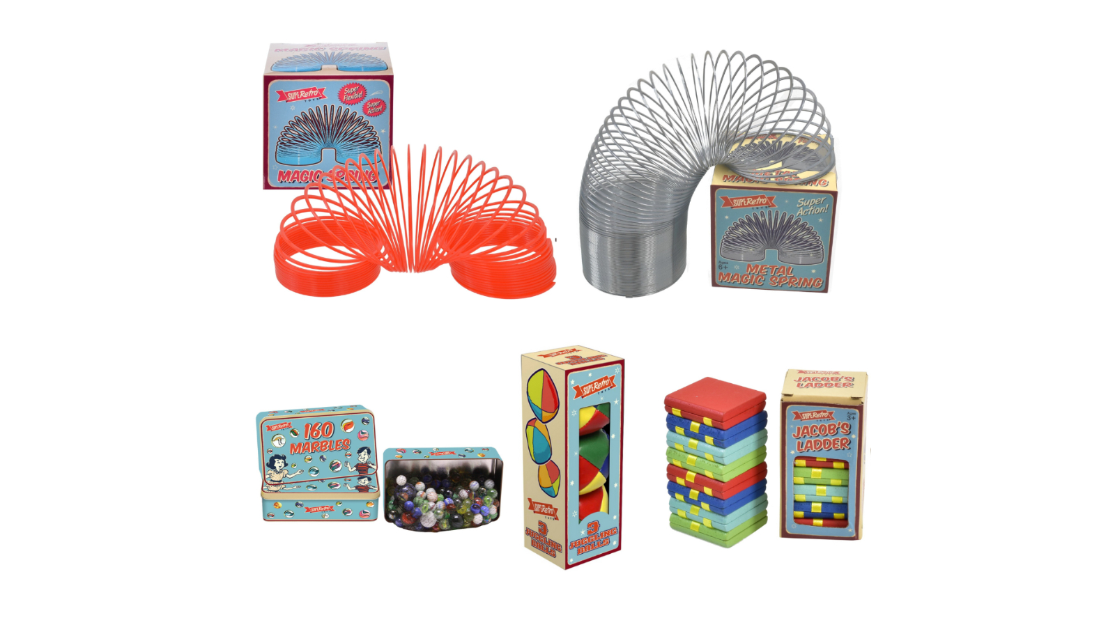 IHart Toys Pack of 160 Tin of Marble Juggling Balls and Wooden Jacob's ...