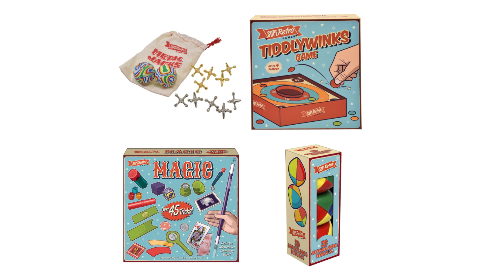 iHart Toys Bundle Retro Metal Jack Tiddlywink Magic Trick and Juggling ...