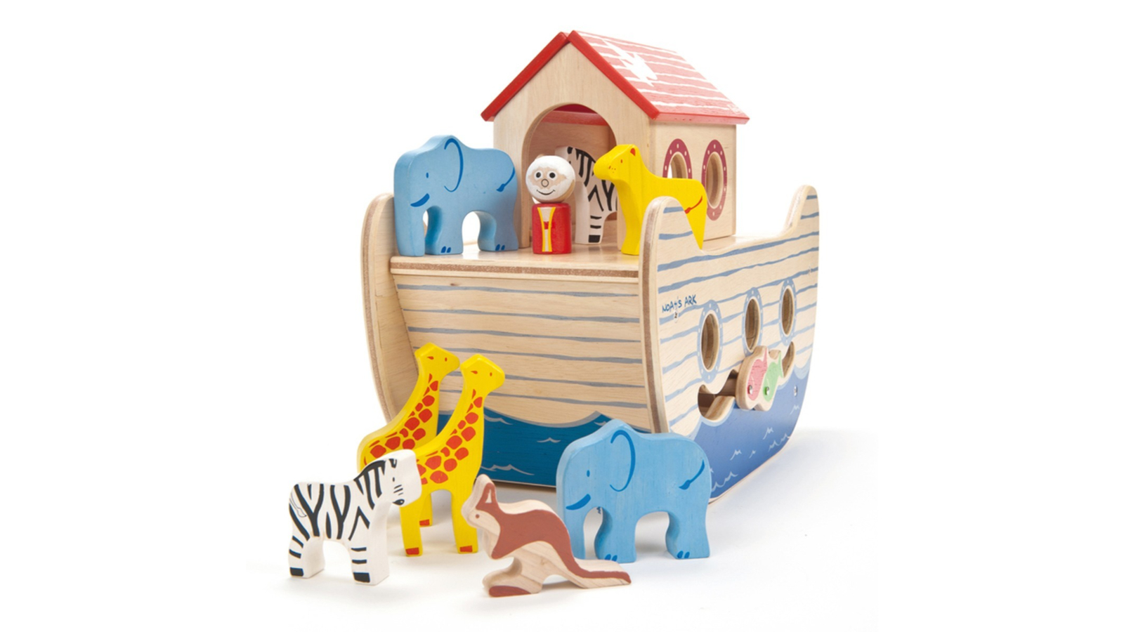 Indigo Jamm 28cm Kids Noah's Ark Wooden Toy - 18 month+ | Harvey Norman