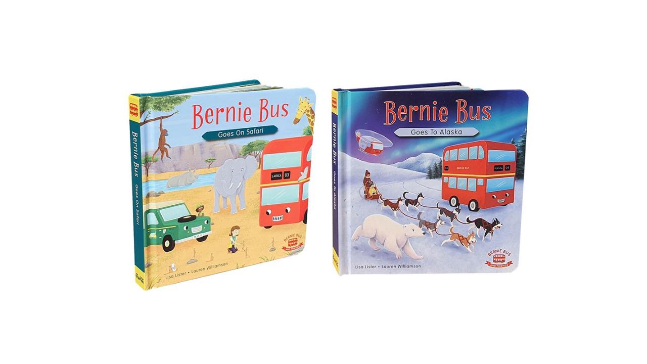 Indigo Jamm Pack of 2 Bernie Bus Goes on Safari and Alaska Story Book ...