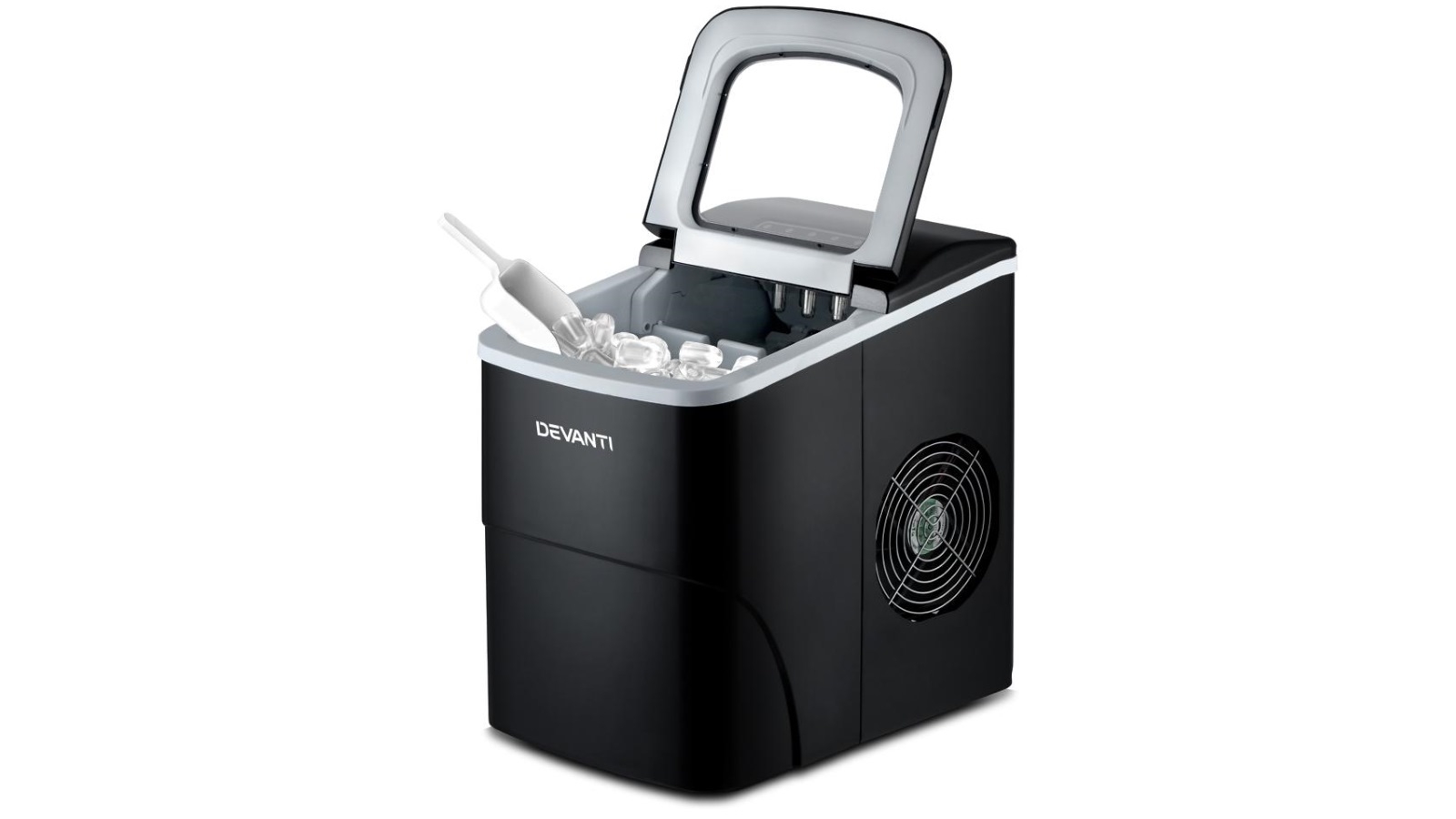 Devanti 12kg Ice Maker Machine Black | Harvey Norman