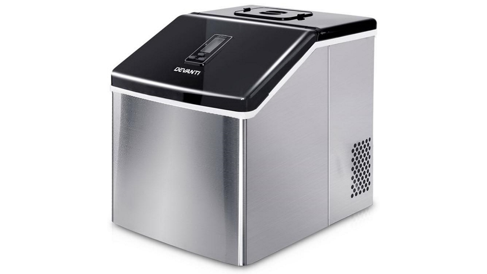 Devanti 3.2L 18kg Commercial Ice Maker - Silver | Harvey Norman