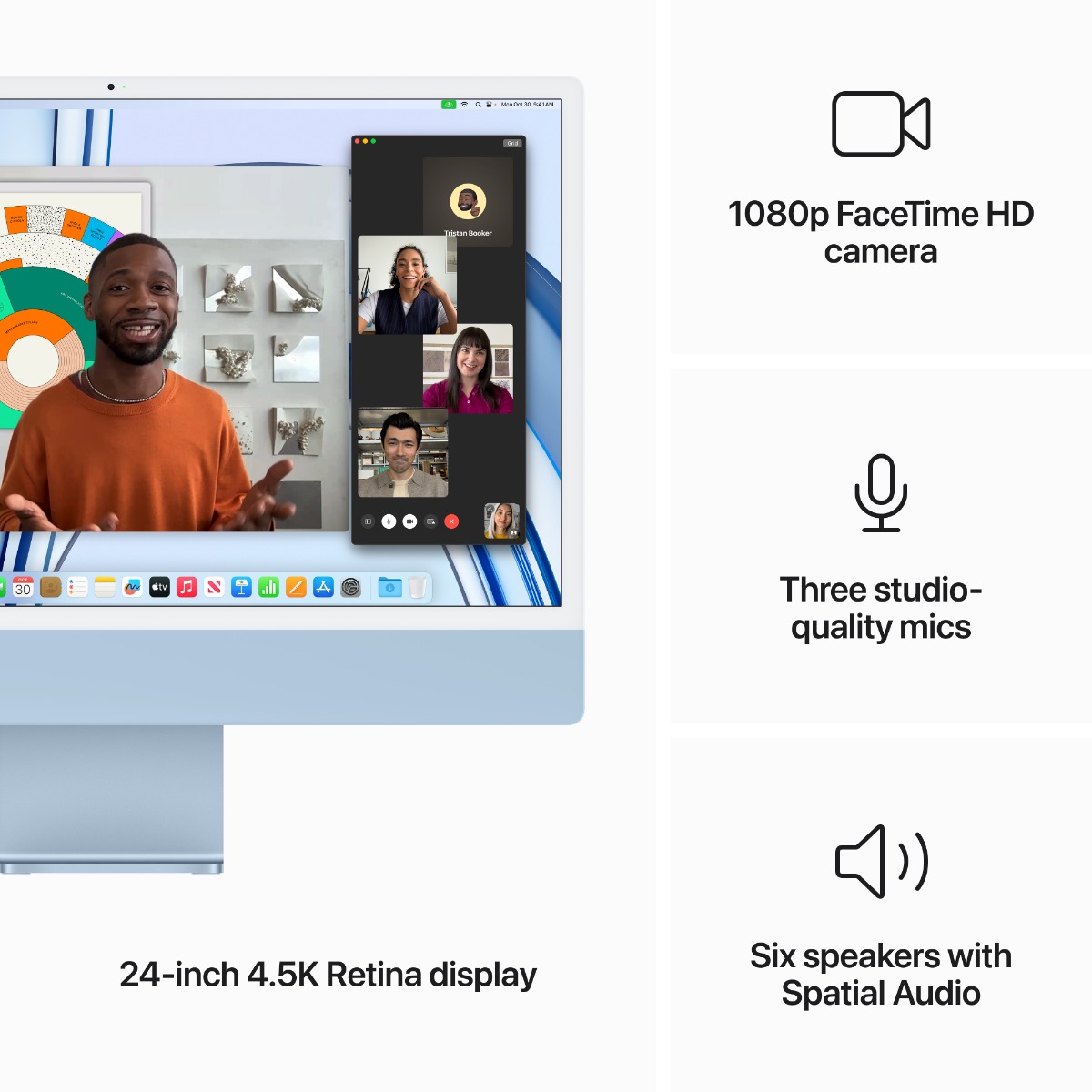 Apple 24-inch iMac M3/8GB/256GB SSD with Retina 4.5K Display + Touch ID ...