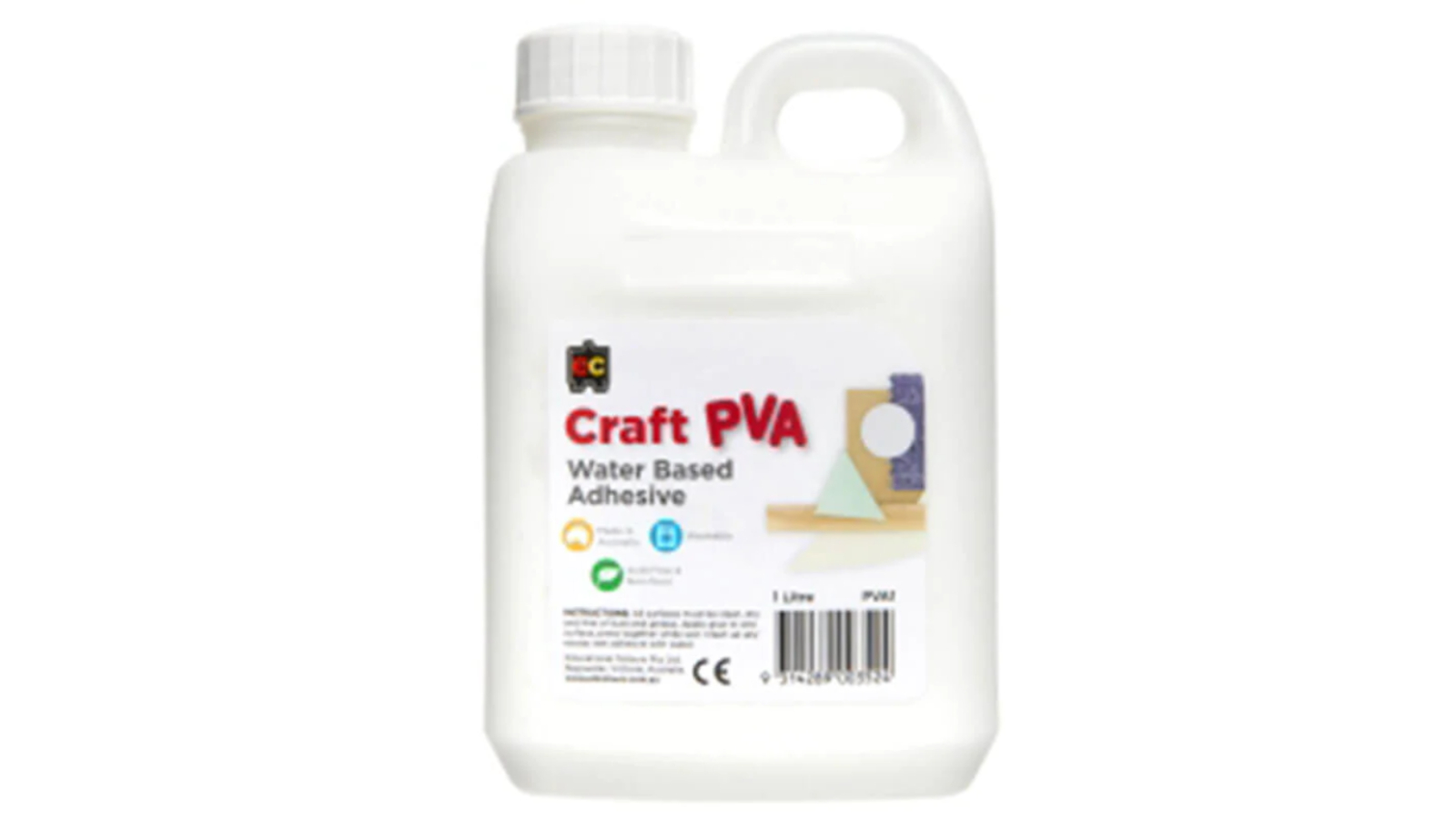Educational Colours PVA Water Based Craft Glue - 1 Litre | Harvey Norman