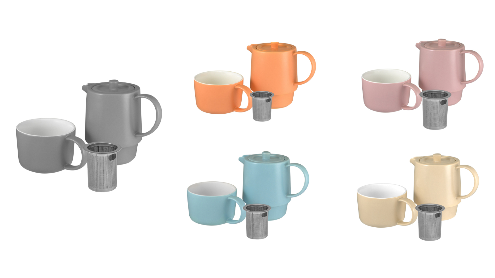 Maxwell and Williams 450ml Cafe Life Porcelain Tea-for-One with Infuser ...