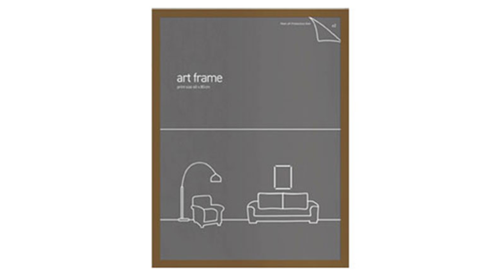 Blue Dog Posters Art Frame 60x80 - Rustic Oak | Harvey Norman