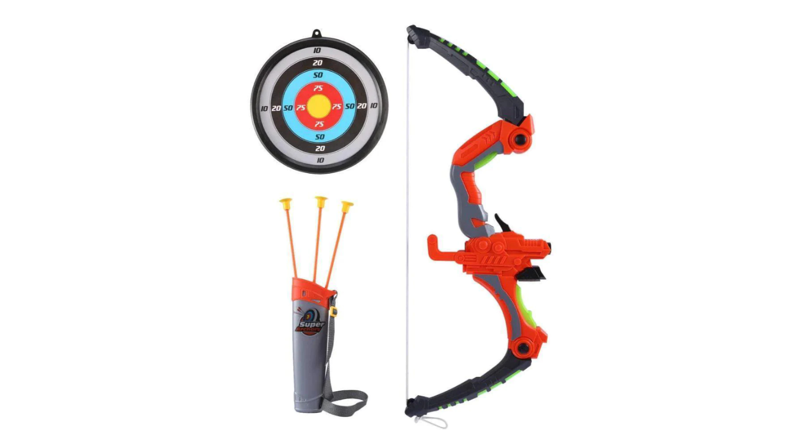 Megajoy Light Up Laser Aiming Bow with 3 Suction Cup Arrows Kids ...