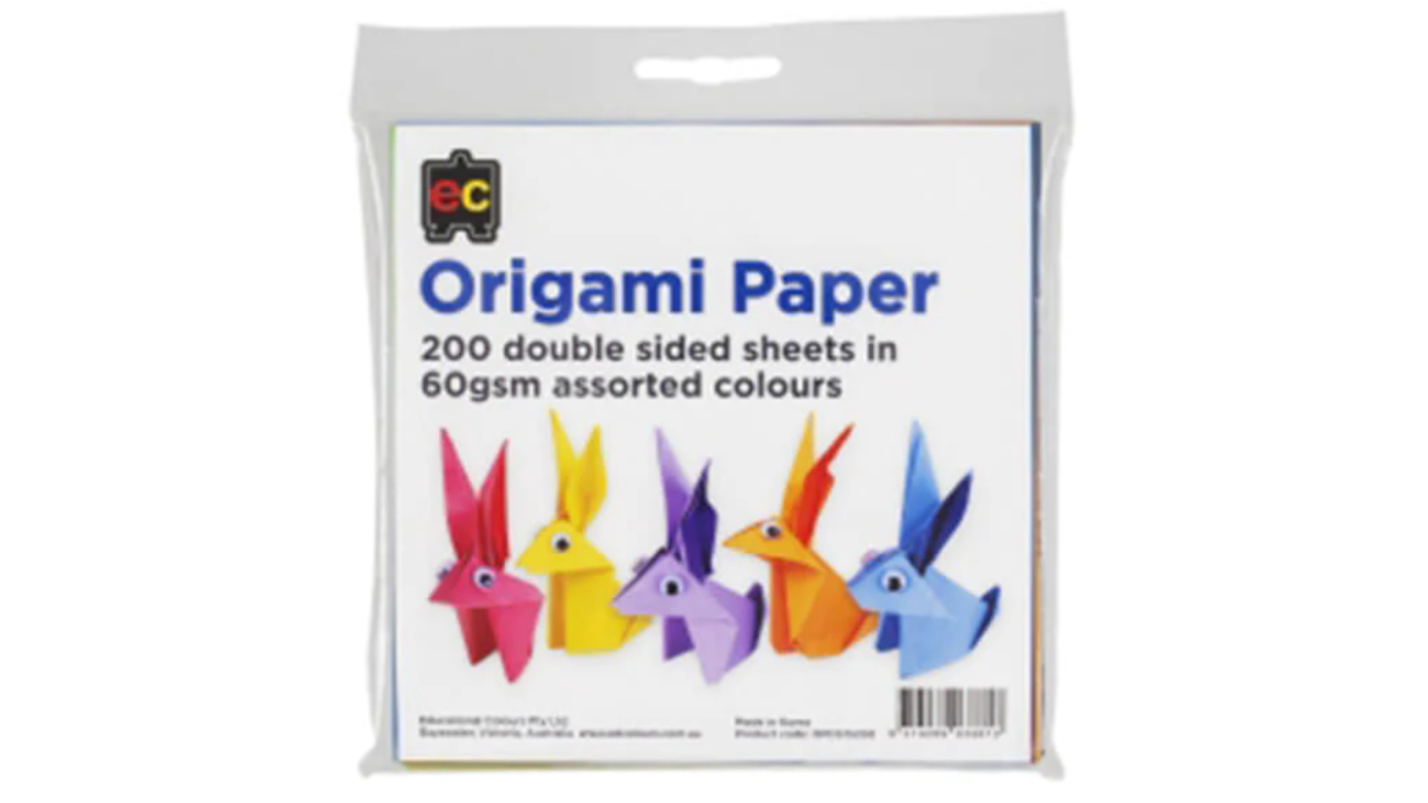 EC Pack of 200 Origami Paper - Double Sided | Harvey Norman