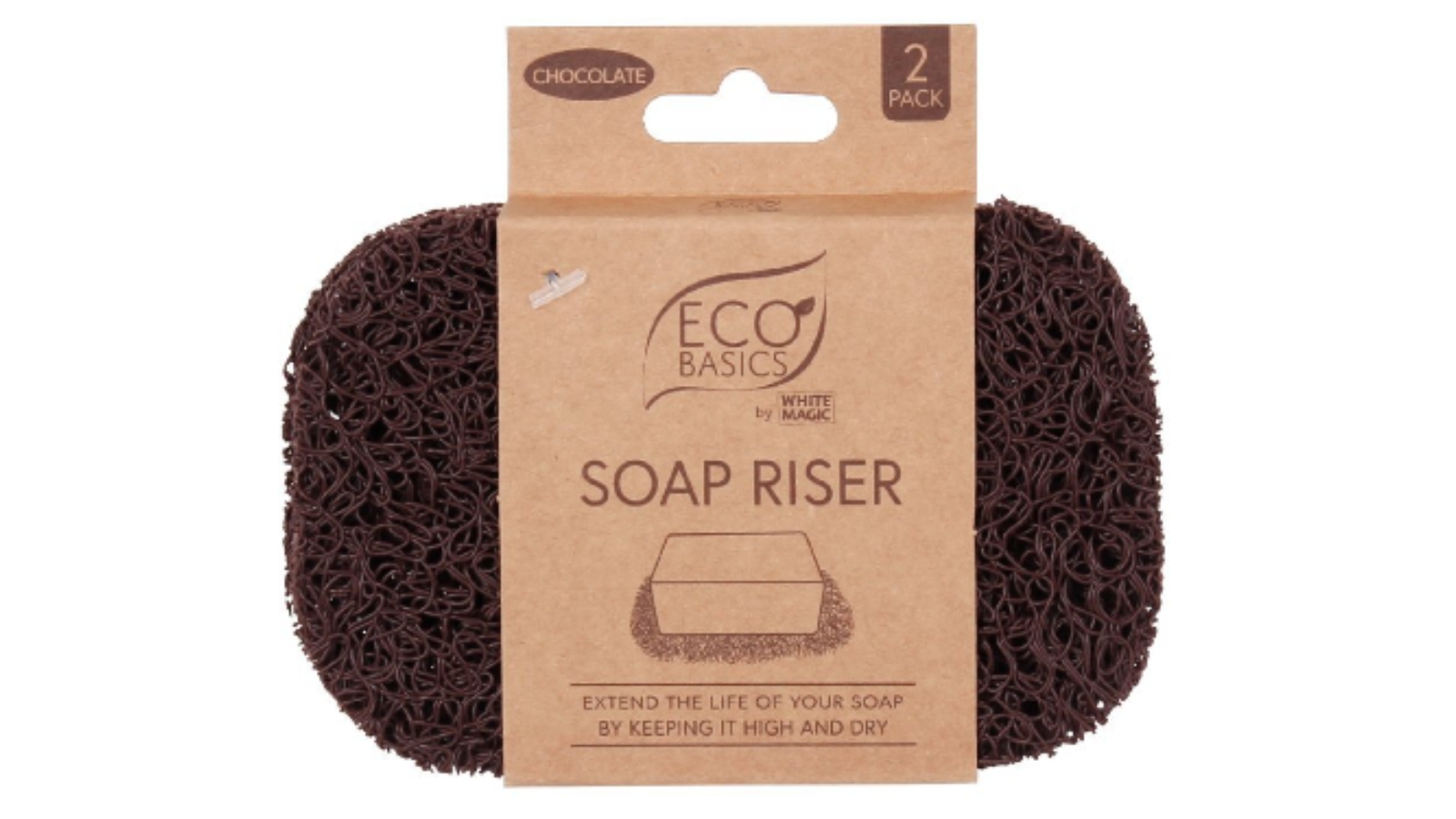White Magic Soap Riser Pack of 2 - Chocolate | Harvey Norman