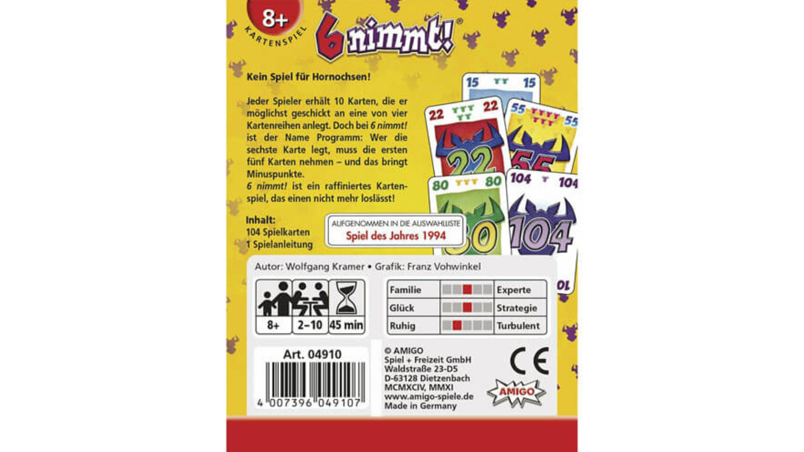 LatestBuy 6 Nimmt Card Game | Harvey Norman