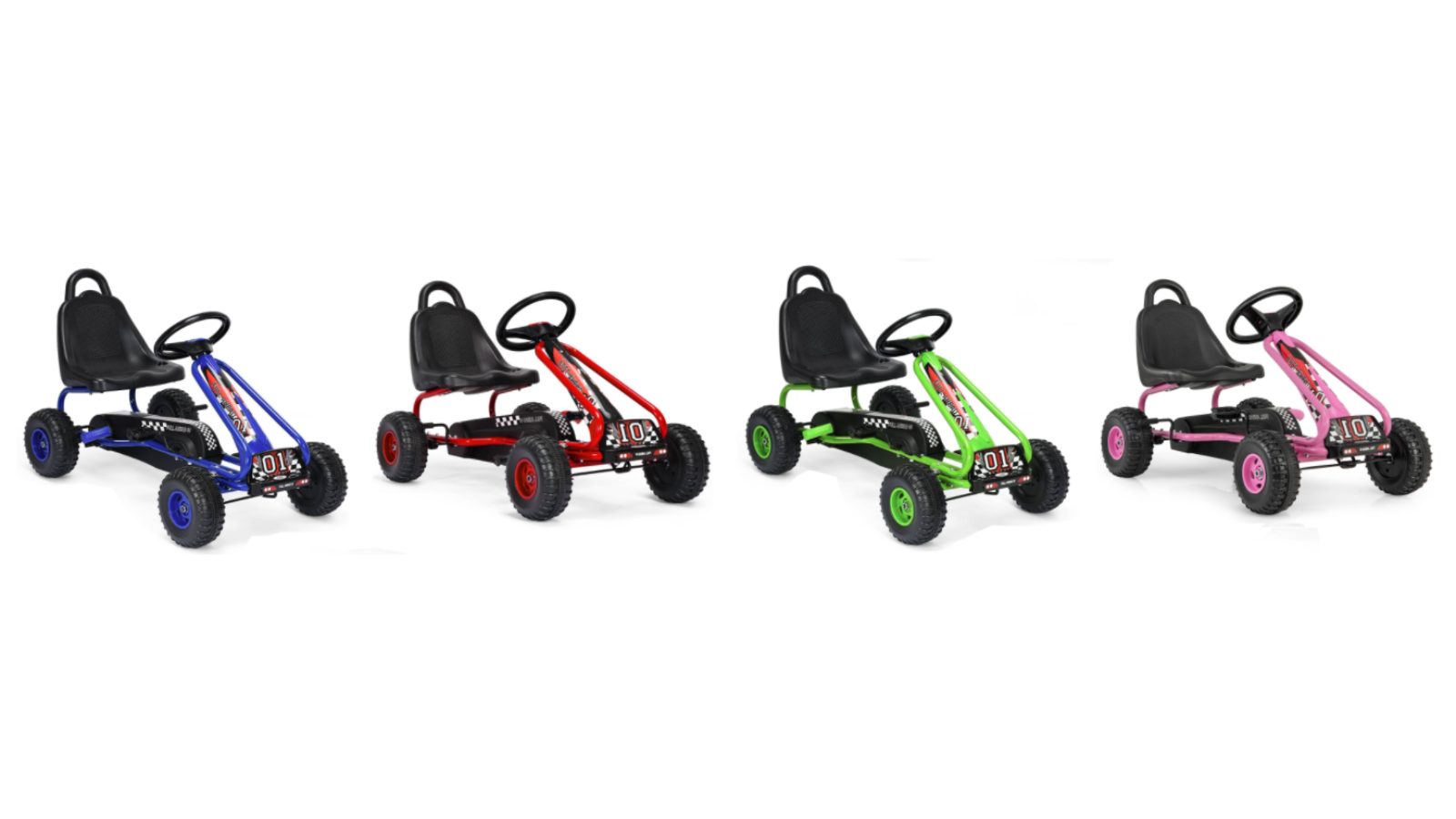 Costway 4-Wheel Go Kart Pedal Powered Ride-On Toy | Harvey Norman