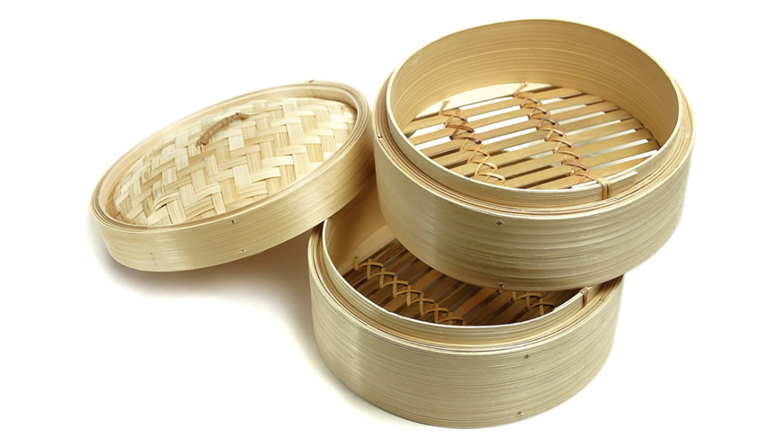 Ken Hom 2-Tier Brown Bamboo Steamer | Harvey Norman