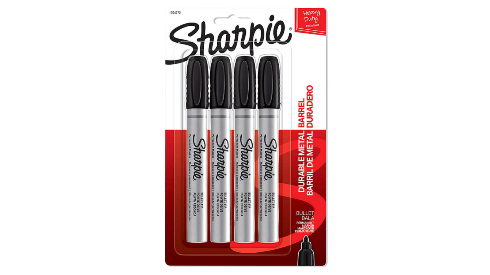 Sharpie Pack of 4 Black Pro Metal Permanent Bullet Tip Marker | Harvey ...