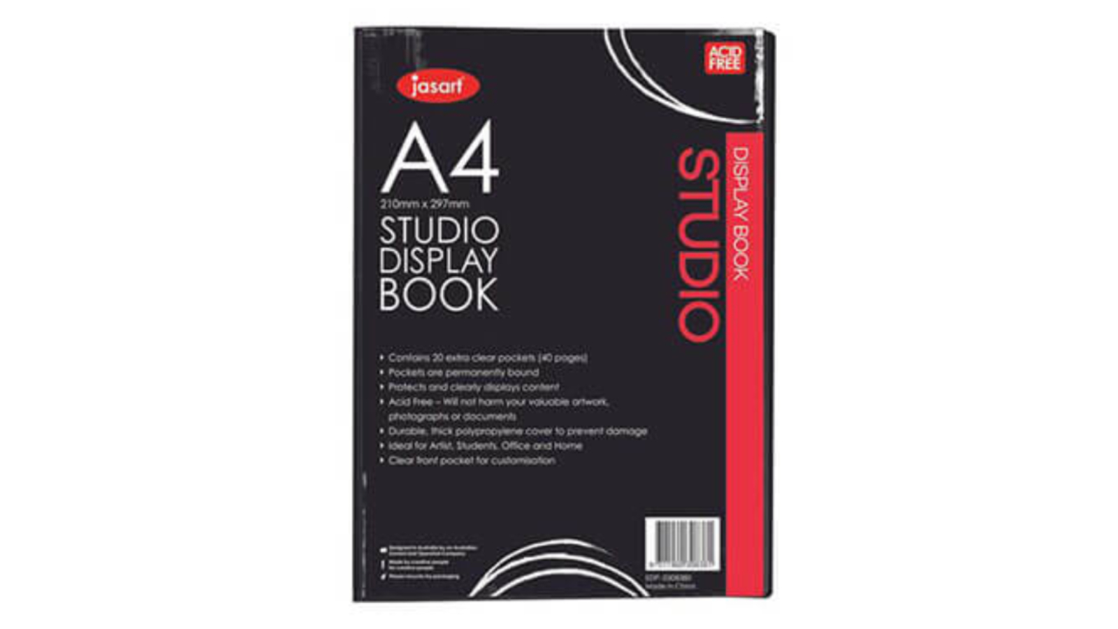Jasart Black 20 Page Display Book - A4 | Harvey Norman