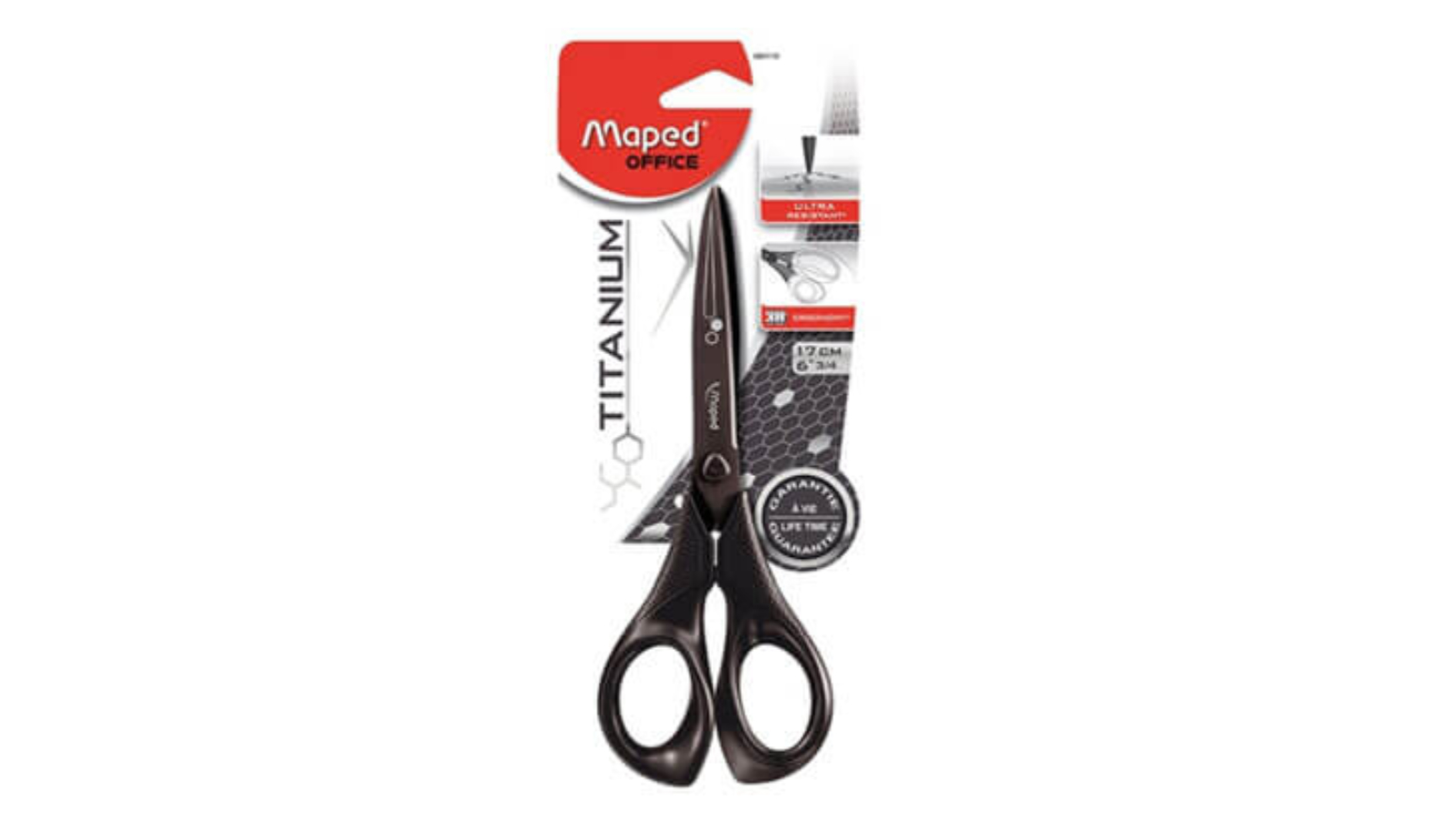 Maped Black Expert Titanium Scissor - 17cm | Harvey Norman