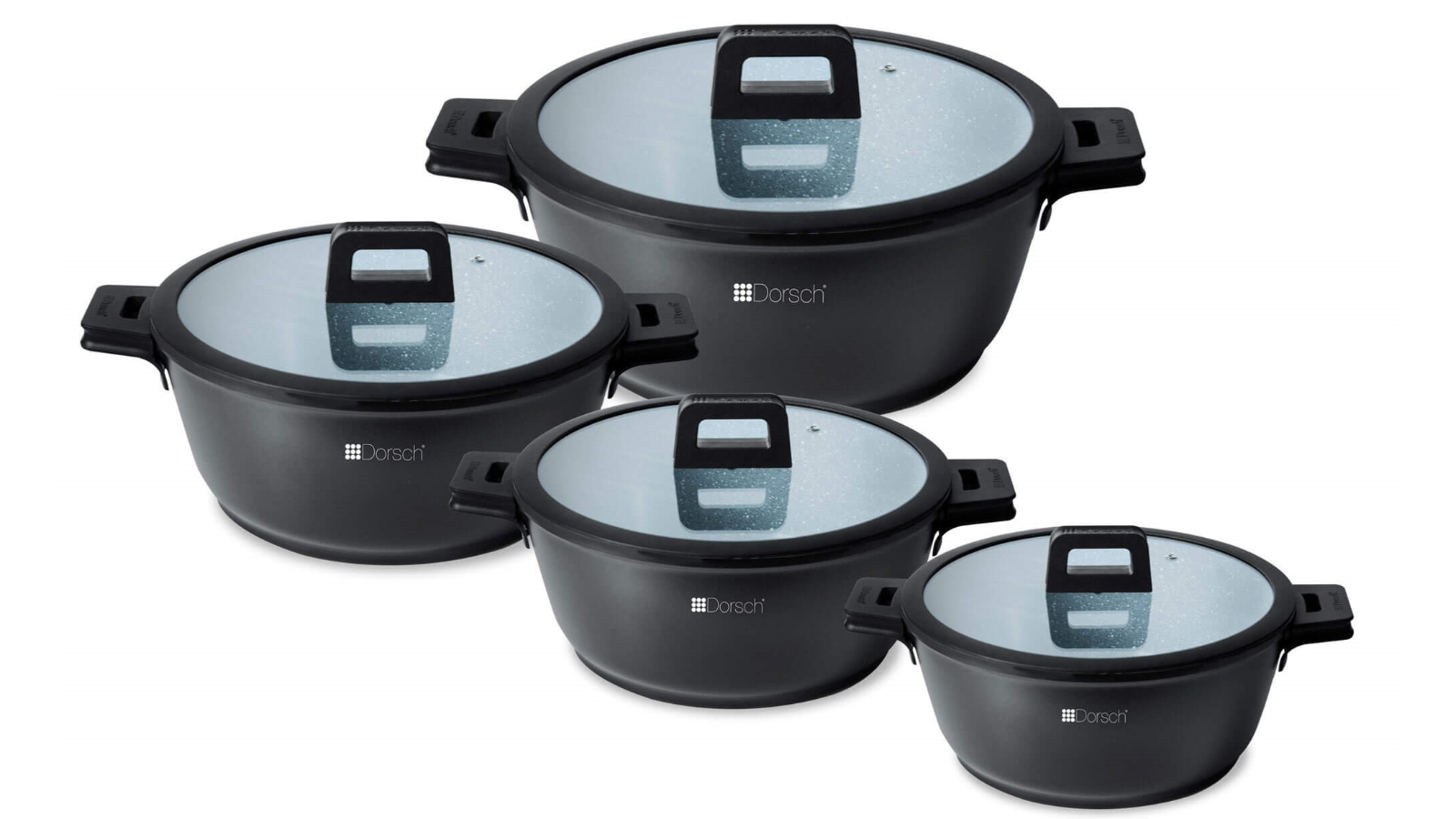 Dorsch Lifetime Non-stick Casserole Pot Set - 4 Piece | Harvey Norman