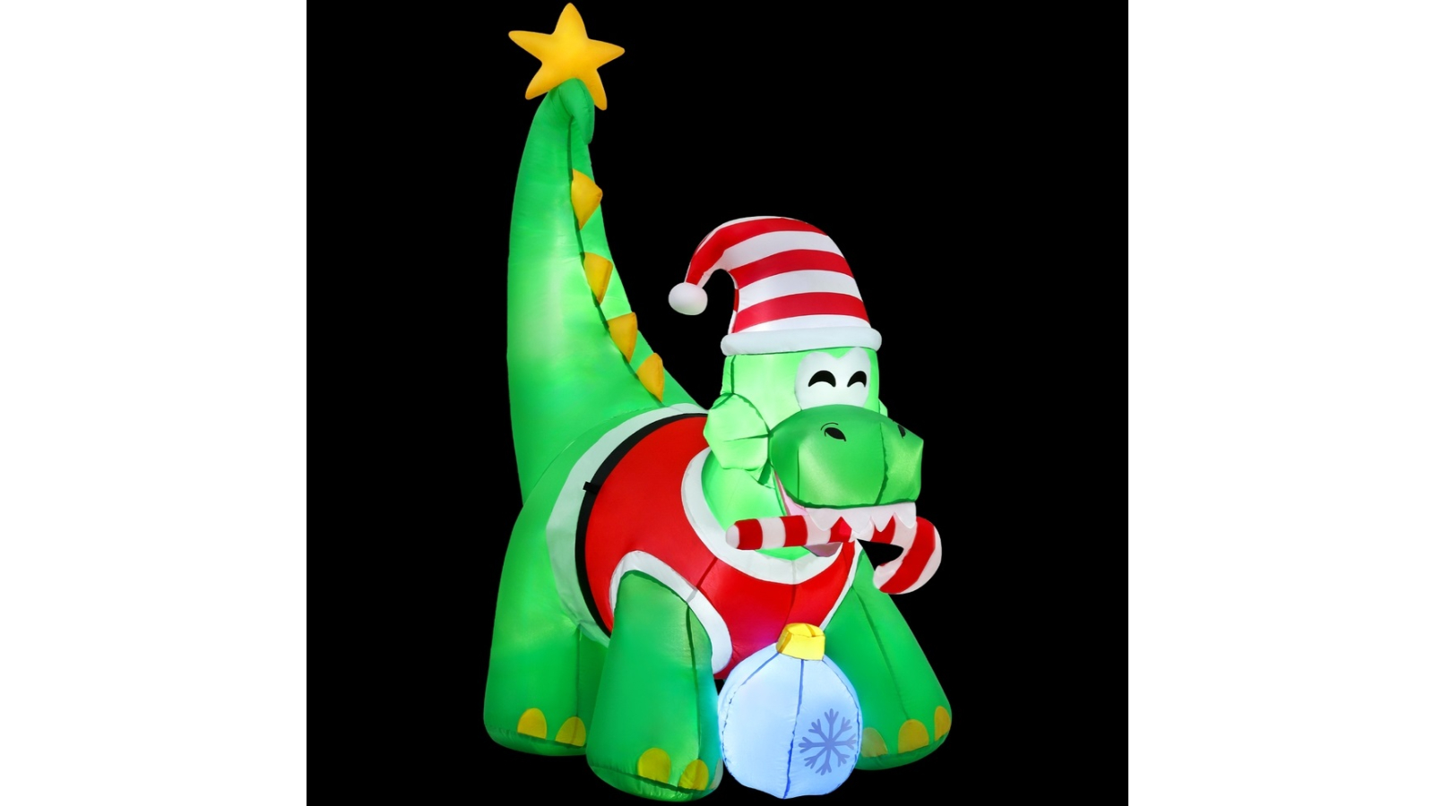 Jingle Jollys 1.86metre Christmas Inflatable Dinosaur | Harvey Norman